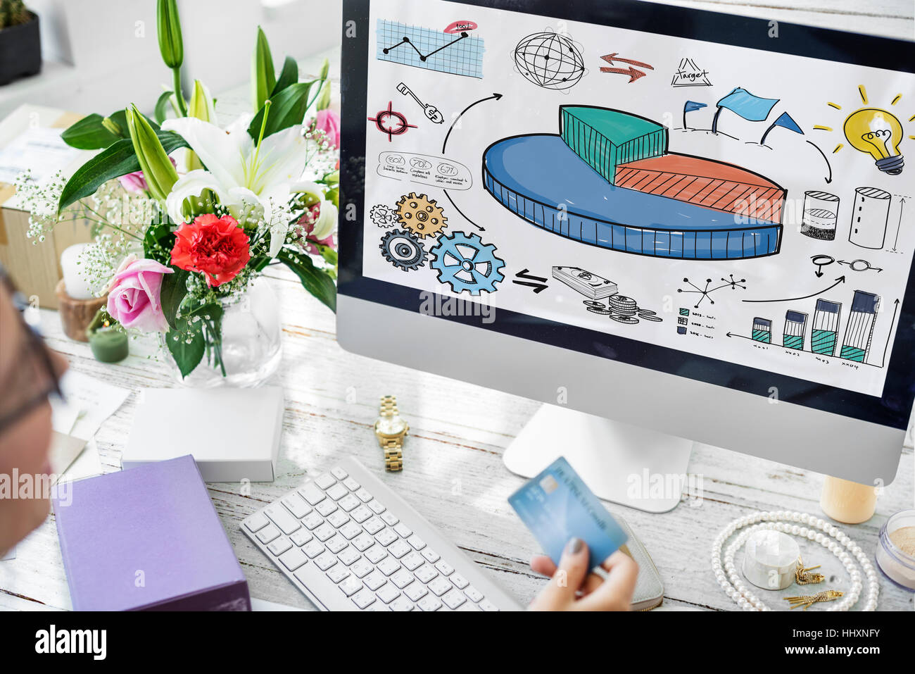 Business Graph Analysis Strategy Concept Stock Photo - Alamy