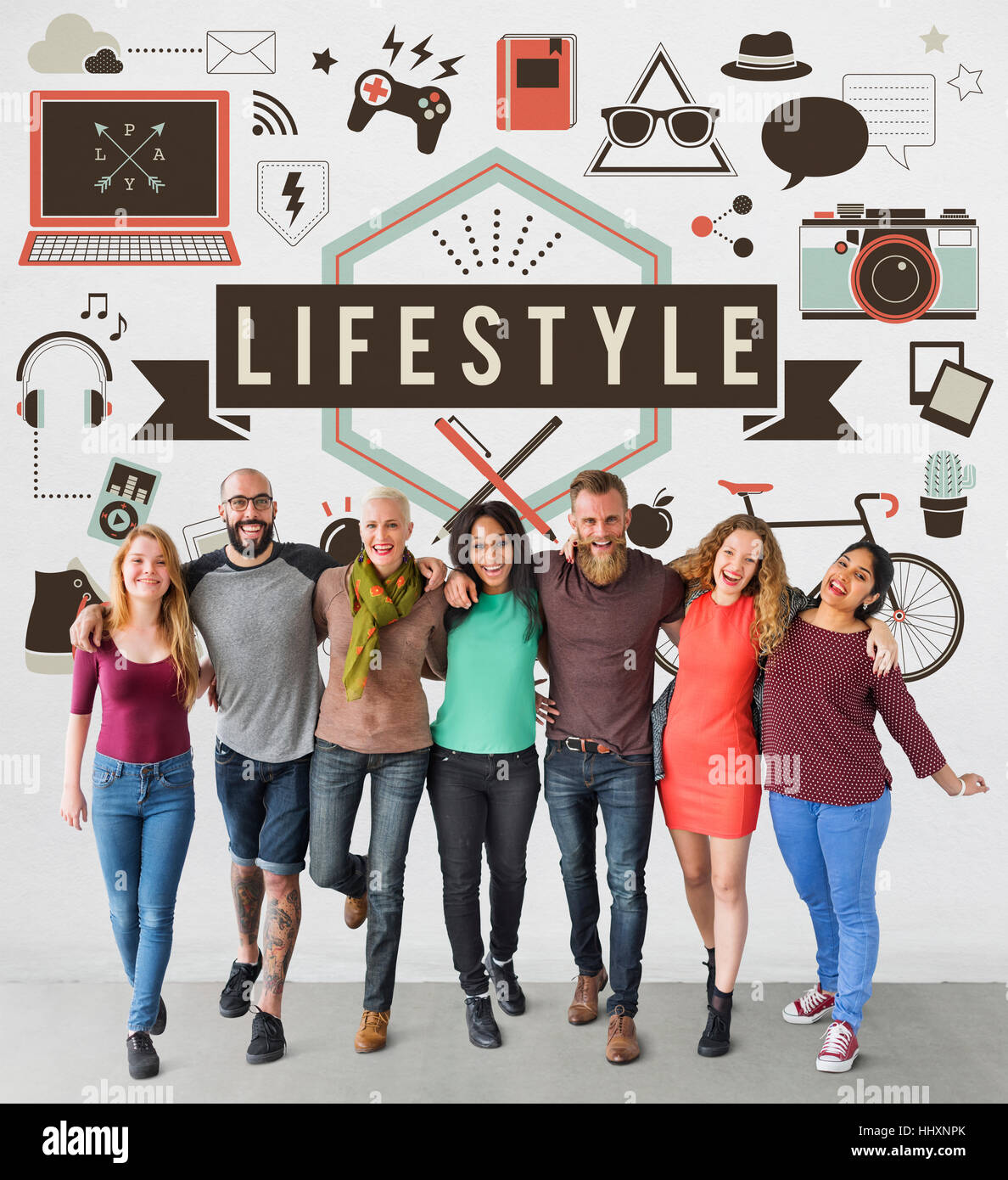 Social Media Entertainment Lifestyle Graphic Concept Stock Photo - Alamy