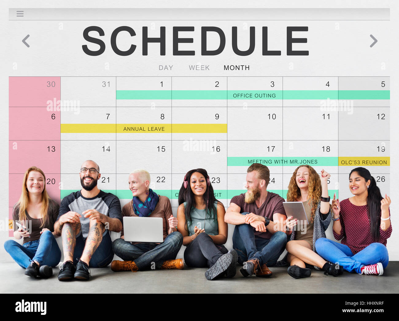 Planner Calendar Schedule Date Concept Stock Photo - Alamy