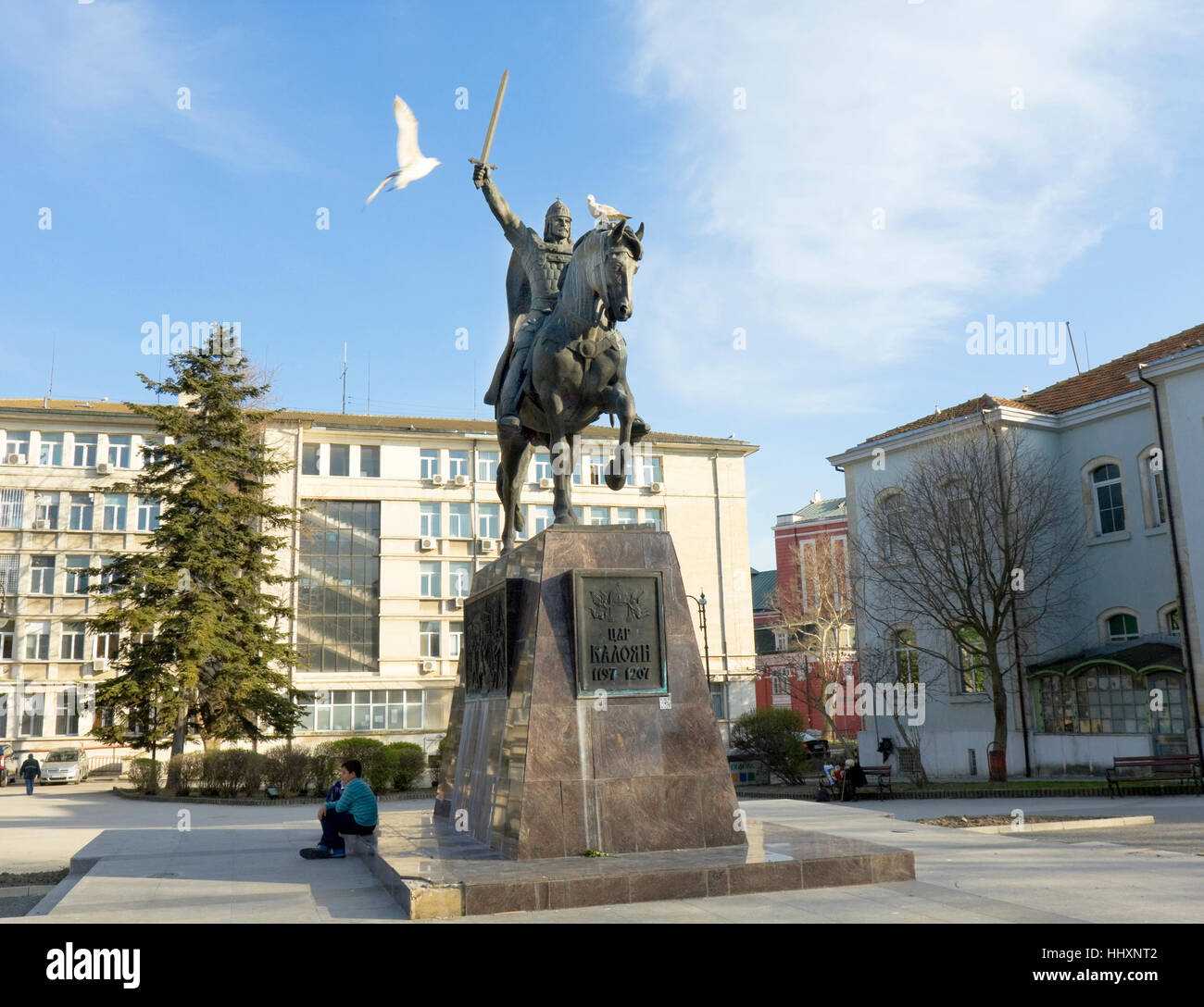 VARNA, BULGARIA - APRIL 11, 2015: monument to king Kaloyan, built in ...