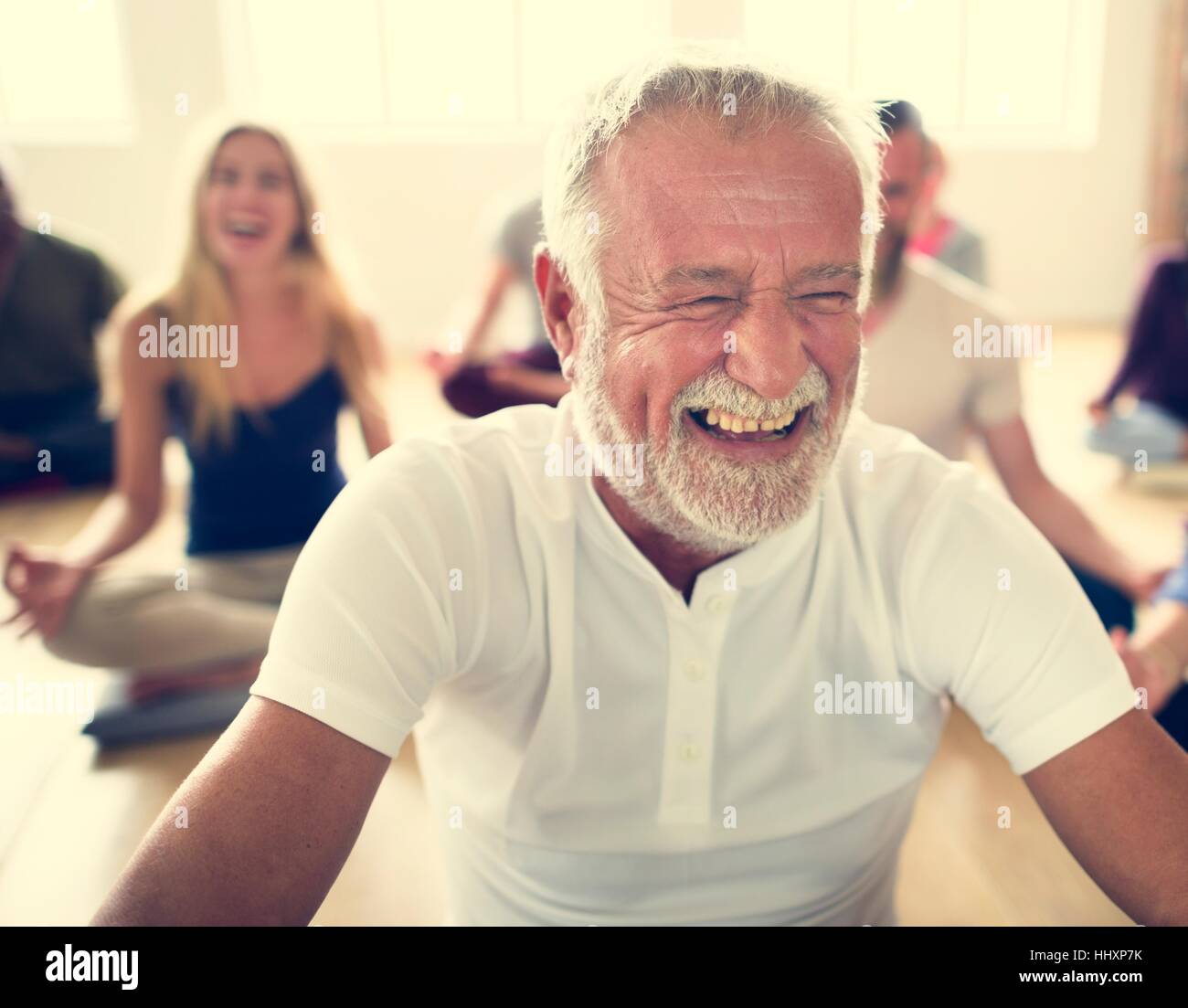 Exercise International Group Relaxation Fitness Concept Stock Photo - Alamy