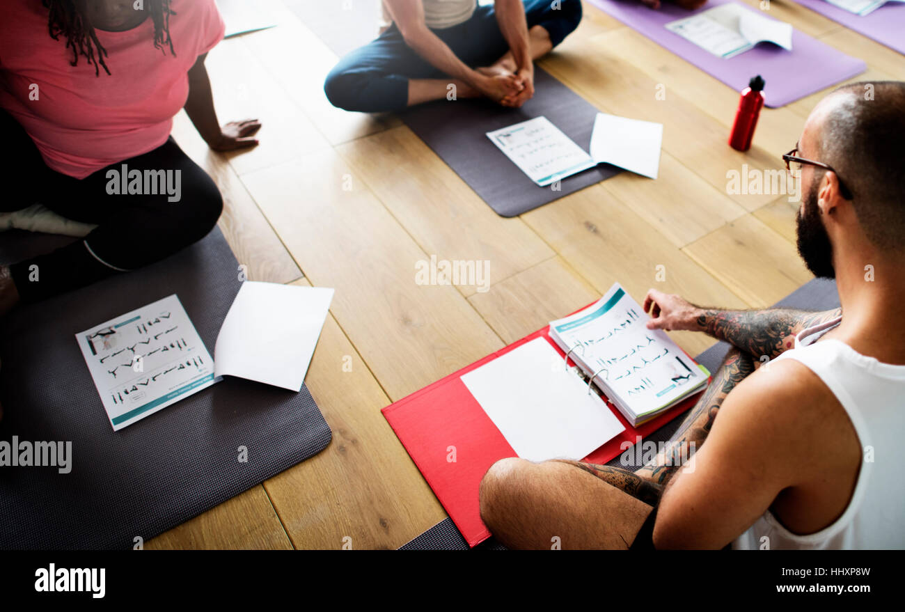 Exercise International Group Relaxation Fitness Concept Stock Photo - Alamy