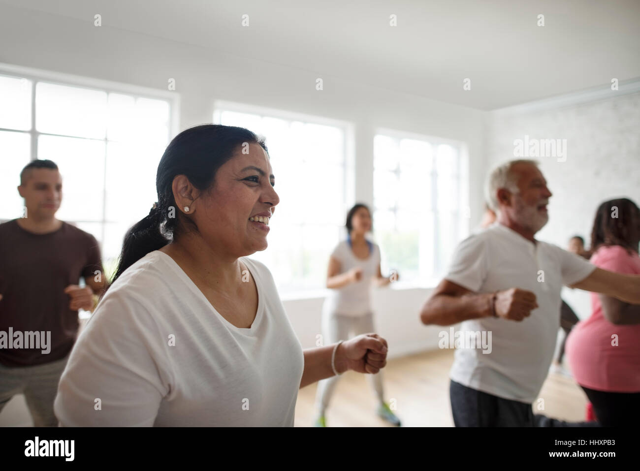 Diversity People Exercise Class Relax Concept Stock Photo - Alamy