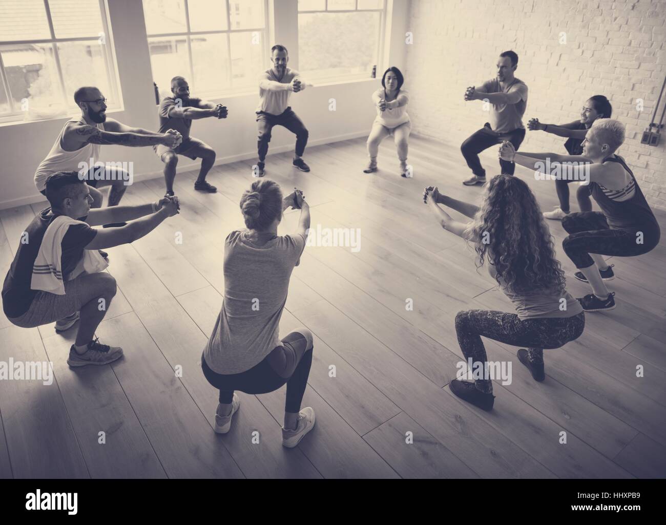 Diversity People Exercise Class Relax Concept Stock Photo - Alamy