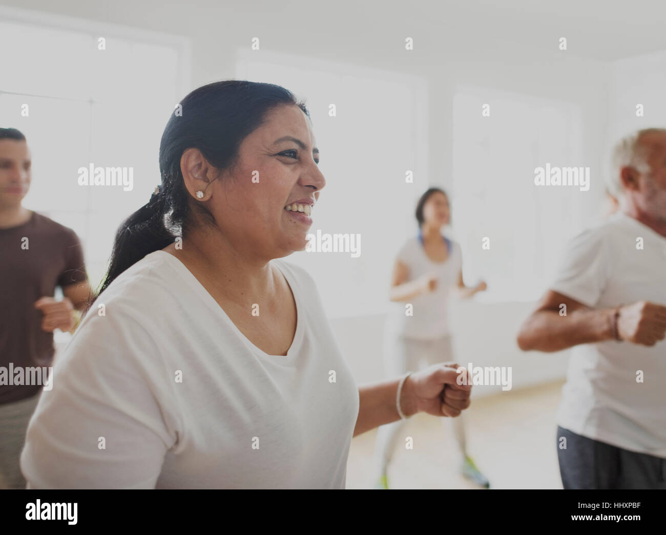 Diversity People Exercise Class Relax Concept Stock Photo - Alamy