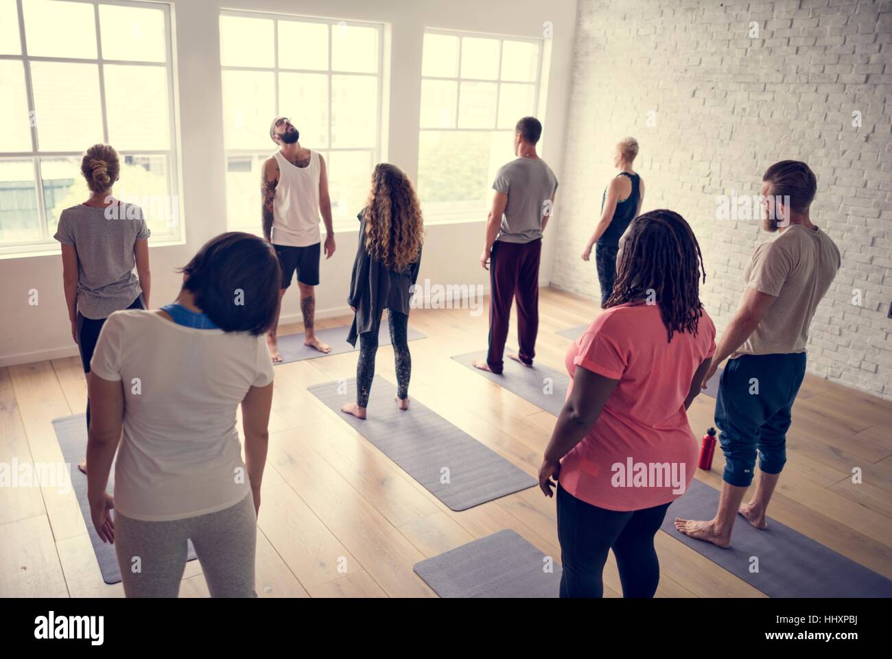 Exercise International Group Relaxation Fitness Concept Stock Photo - Alamy