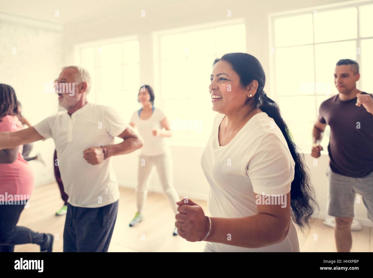 Diversity People Exercise Class Relax Concept Stock Photo - Alamy
