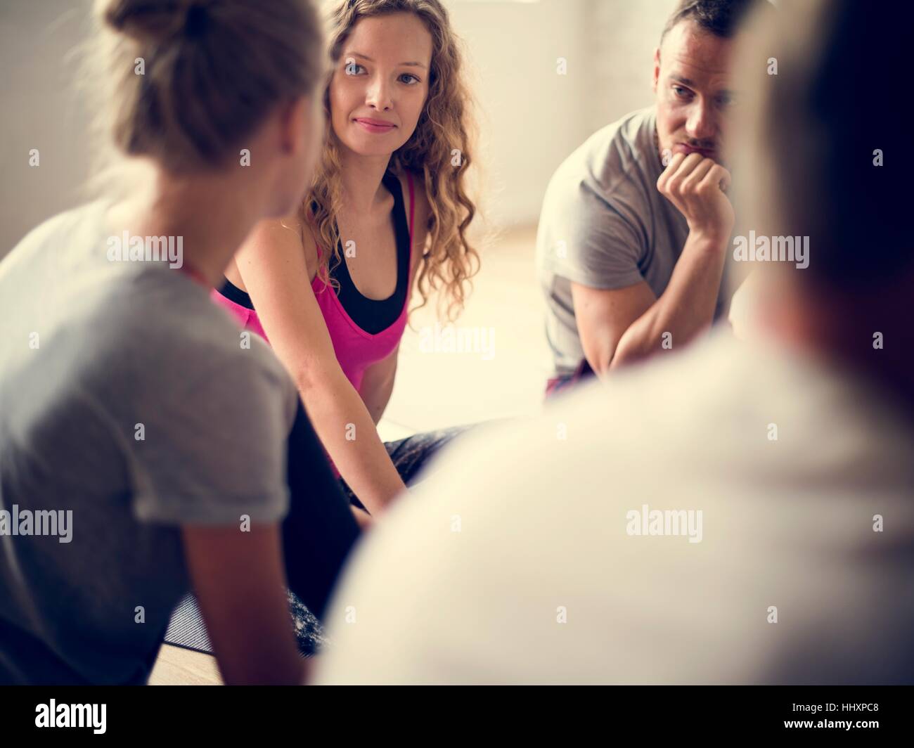 Diversity People Exercise Class Relax Concept Stock Photo - Alamy