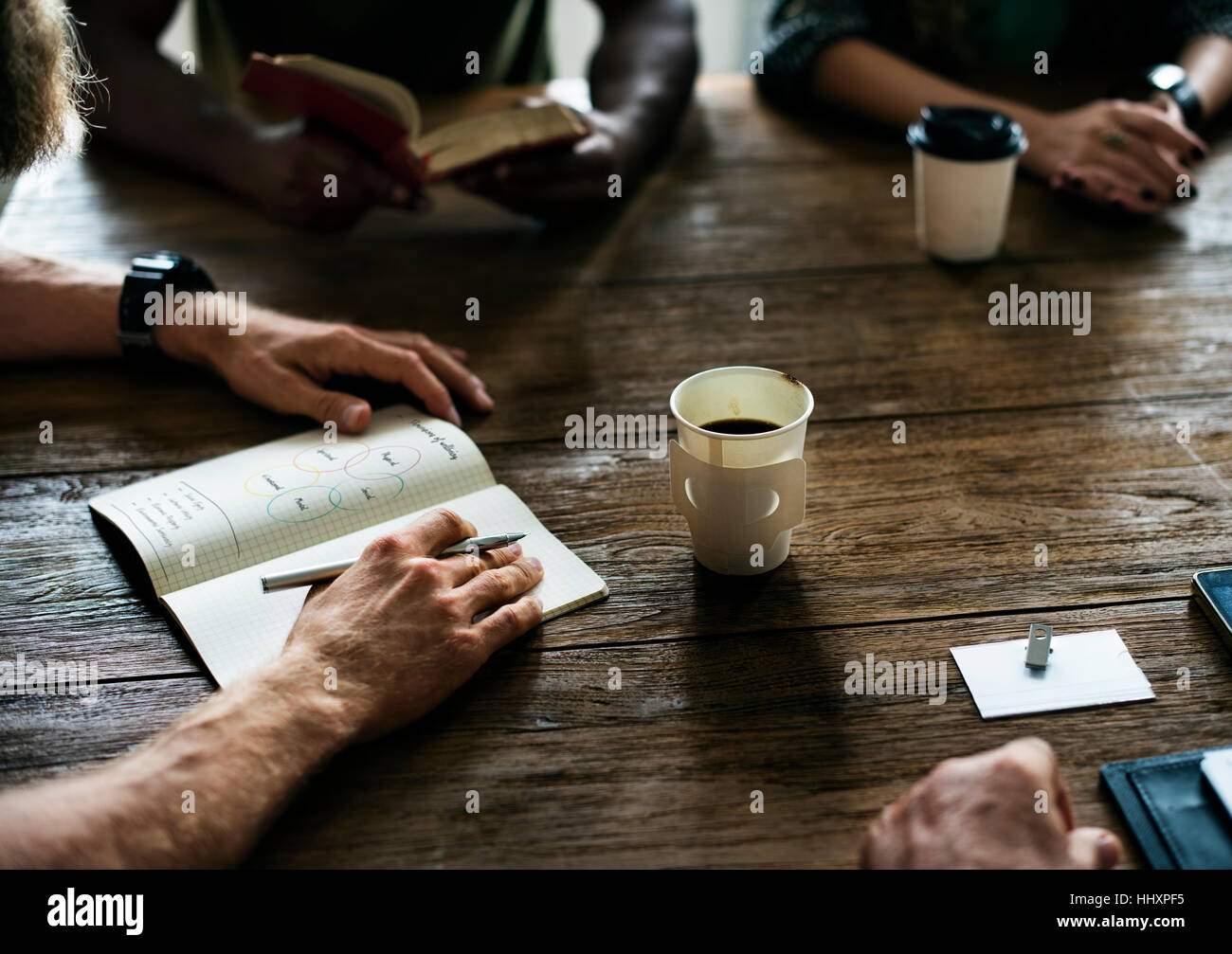Meeting Table Networking Sharing Concept Stock Photo - Alamy