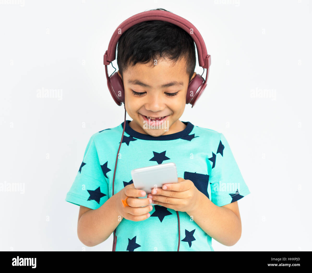 Cheerful Cute Kid Having Fun Concept Stock Photo - Alamy