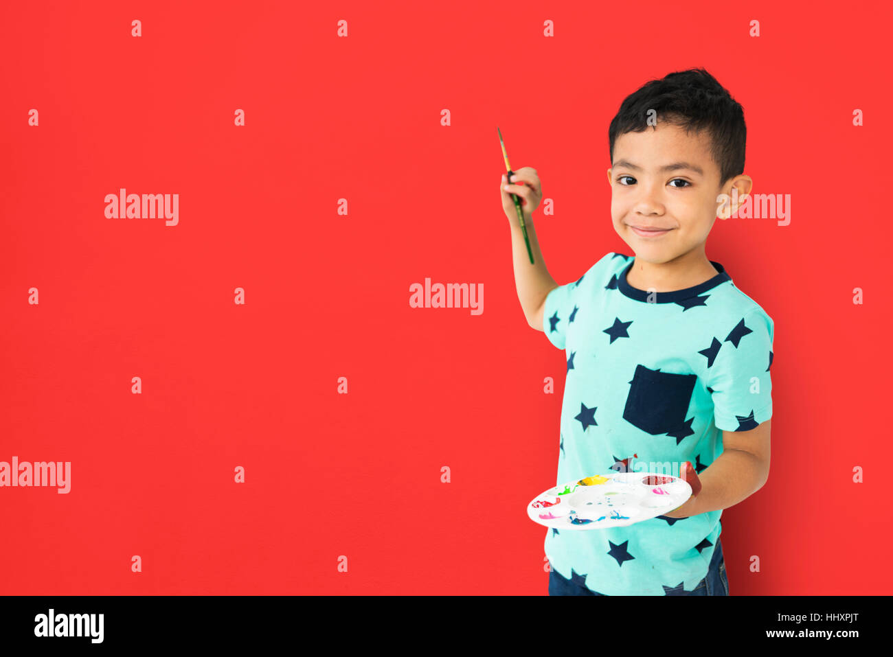 Boy Artwork Kid Child Creative Imagination Concept Stock Photo - Alamy