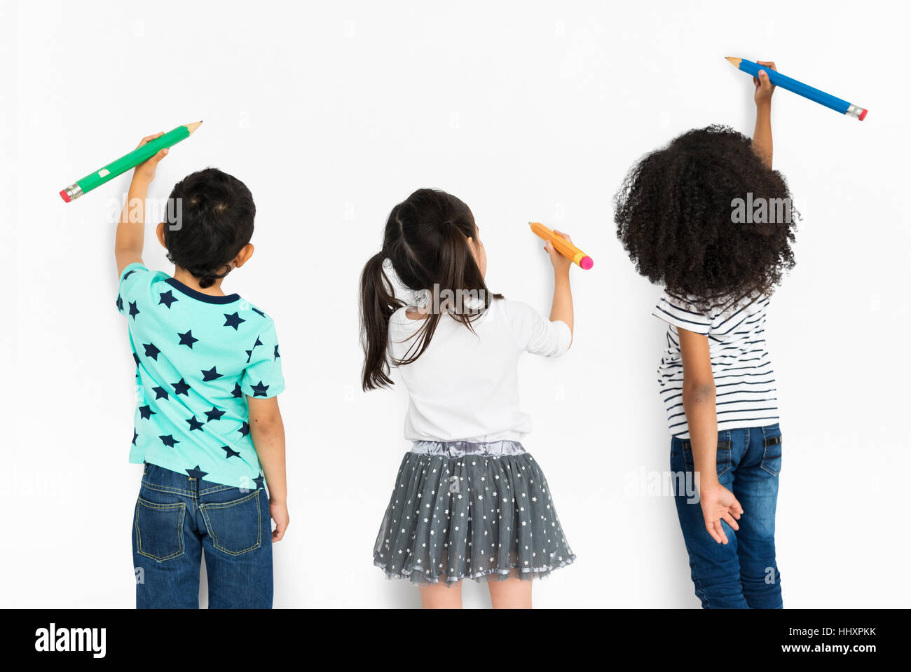 Cheerful Cute Kid Having Fun Concept Stock Photo - Alamy