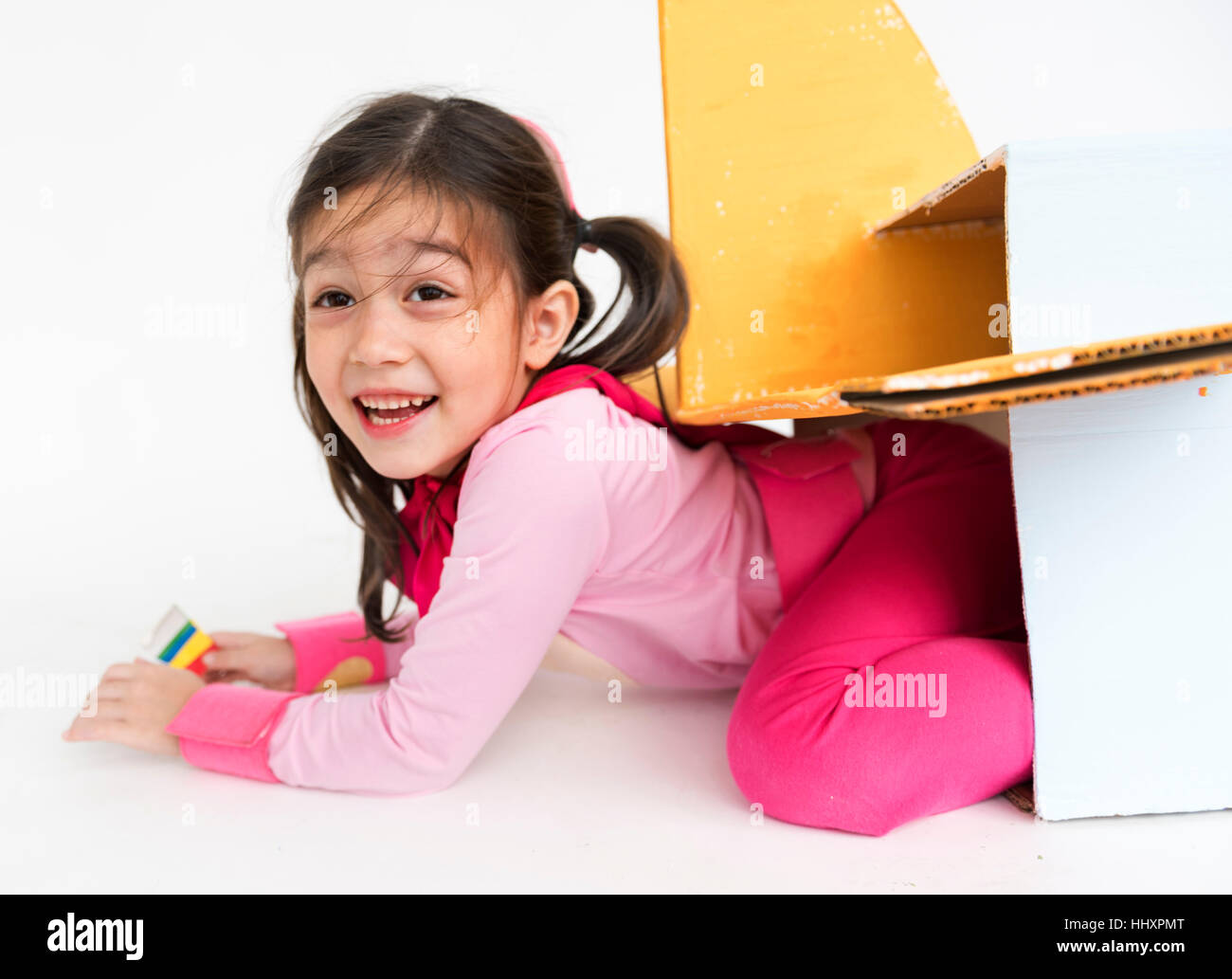 Cheerful Cute Kid Having Fun Concept Stock Photo - Alamy
