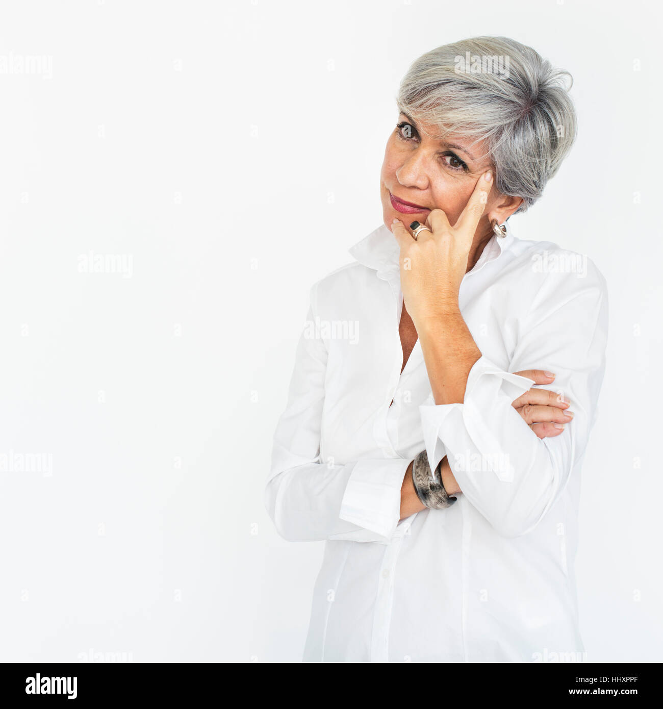 Woman Curious Thinking Portrait Photography Concept Stock Photo - Alamy