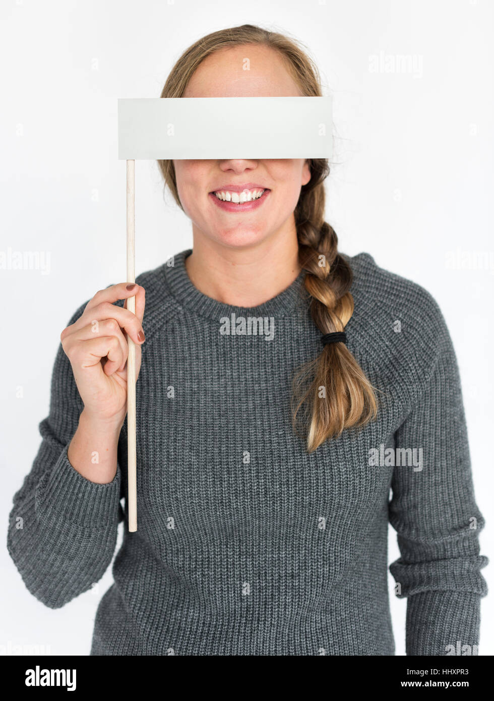 Woman Cover Eye Portrait Concept Stock Photo - Alamy