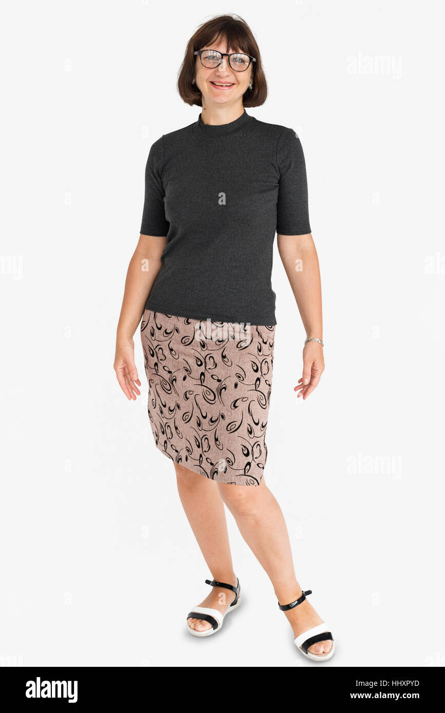 Female Standing Pose Studio Concept Stock Photo - Alamy