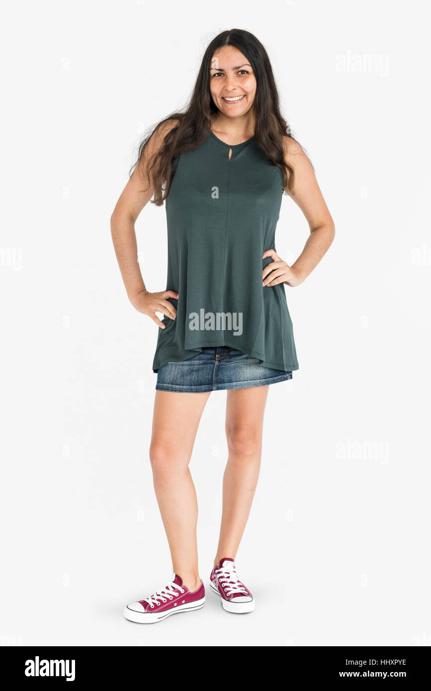 Female Standing Pose Studio Concept Stock Photo - Alamy