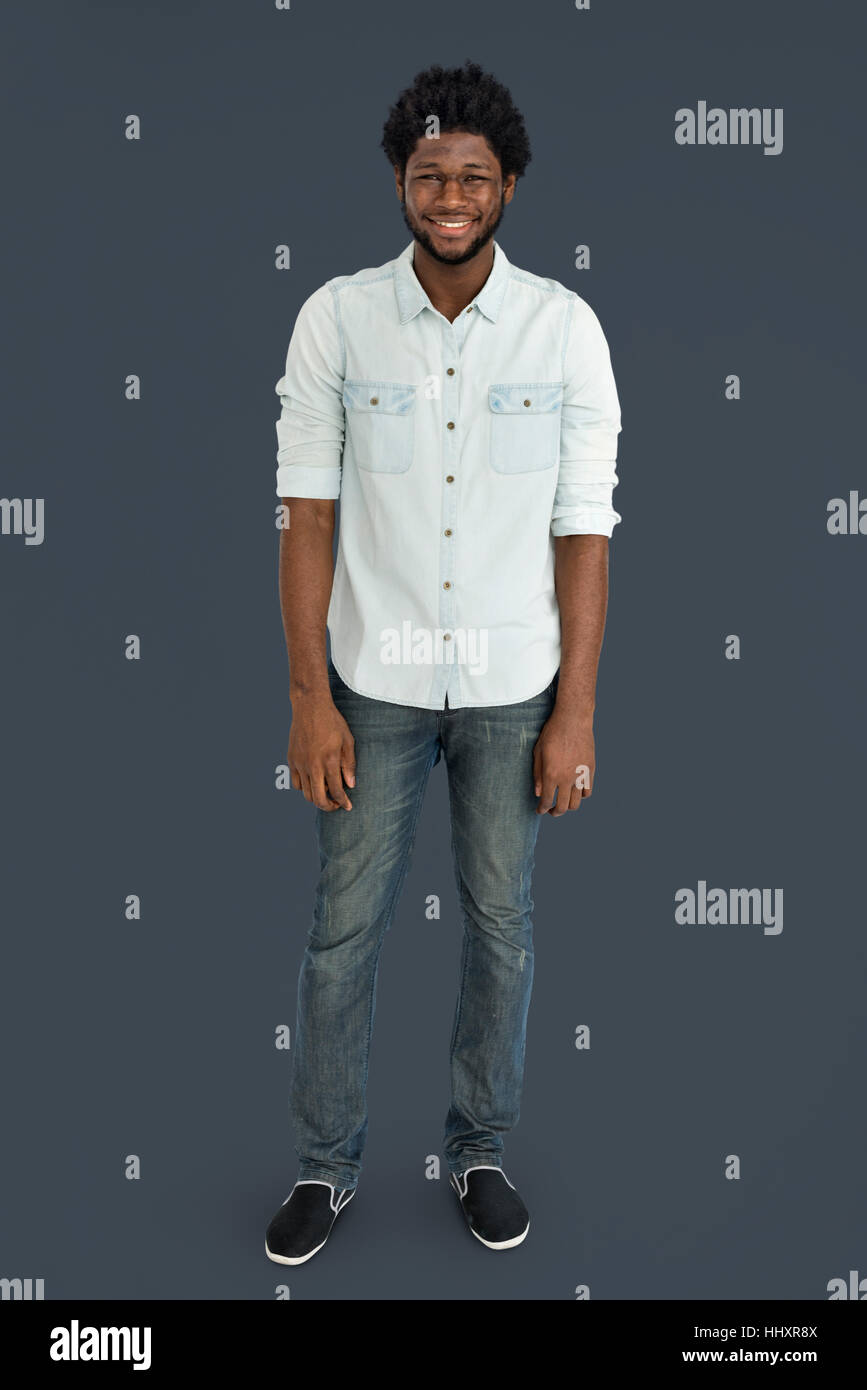 People Man Full Body Studio Shoot Concept Stock Photo - Alamy