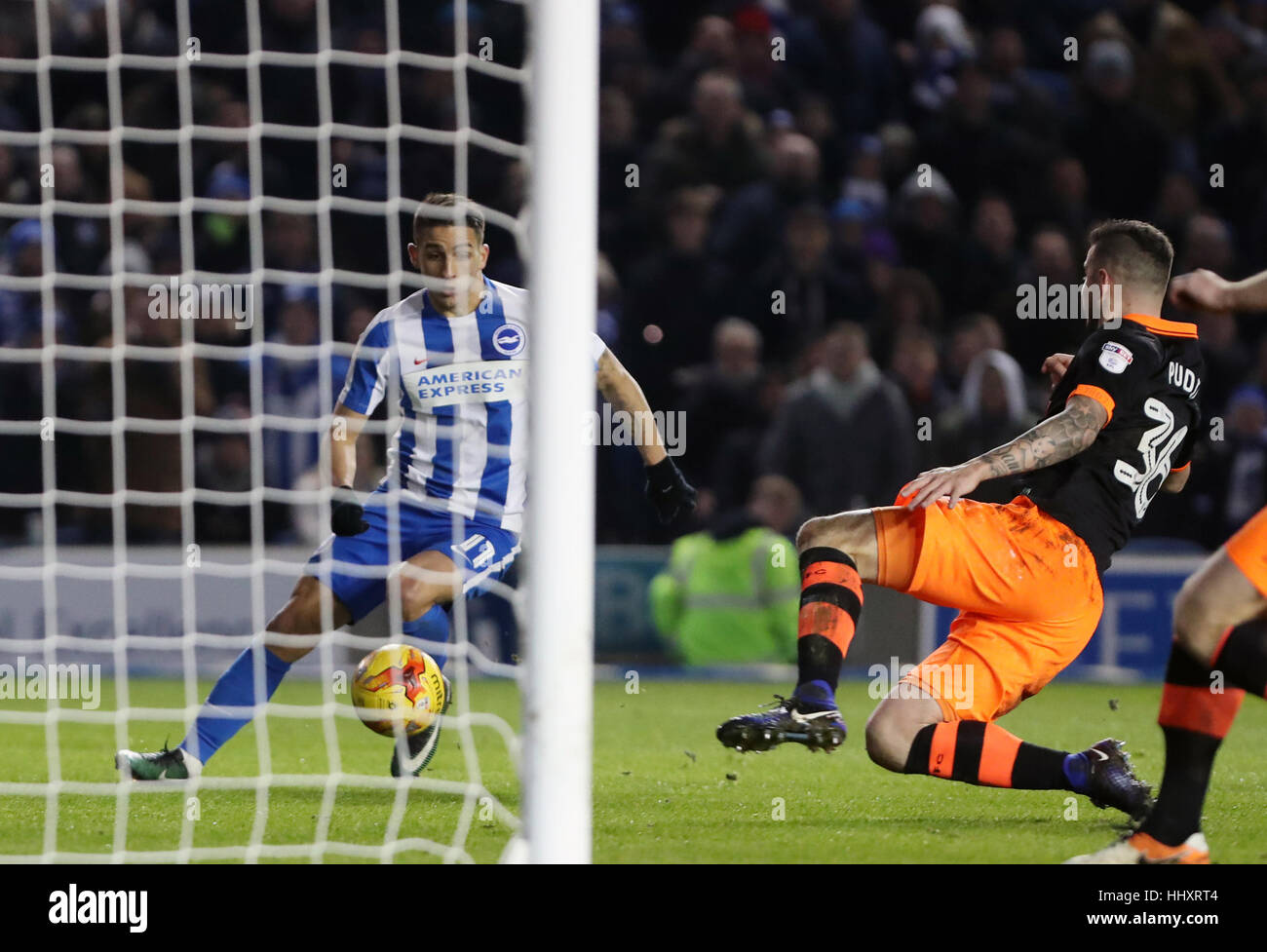 Brighton & Hove Albion's Anthony Knockaert rounds Sheffield Wednesday's ...