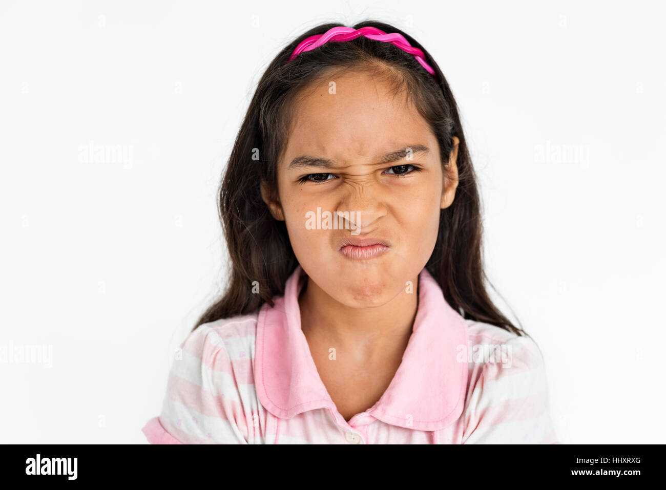 Girl Serious Studio Portrait Concept Stock Photo - Alamy