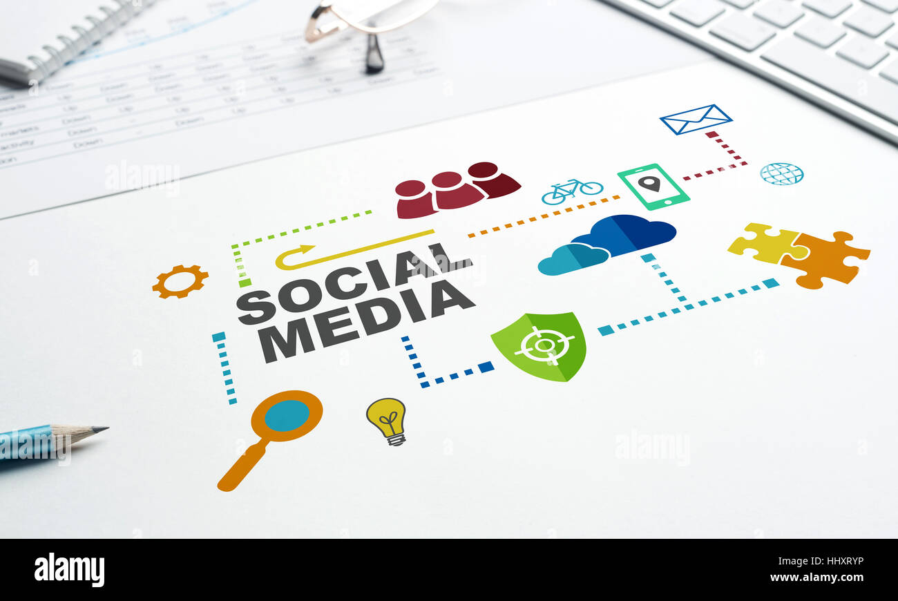 Network media background Stock Photo - Alamy