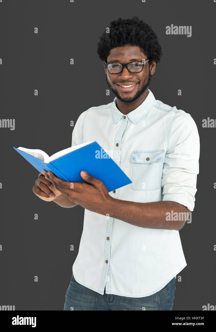 African Descent Holding Book Concept Stock Photo - Alamy