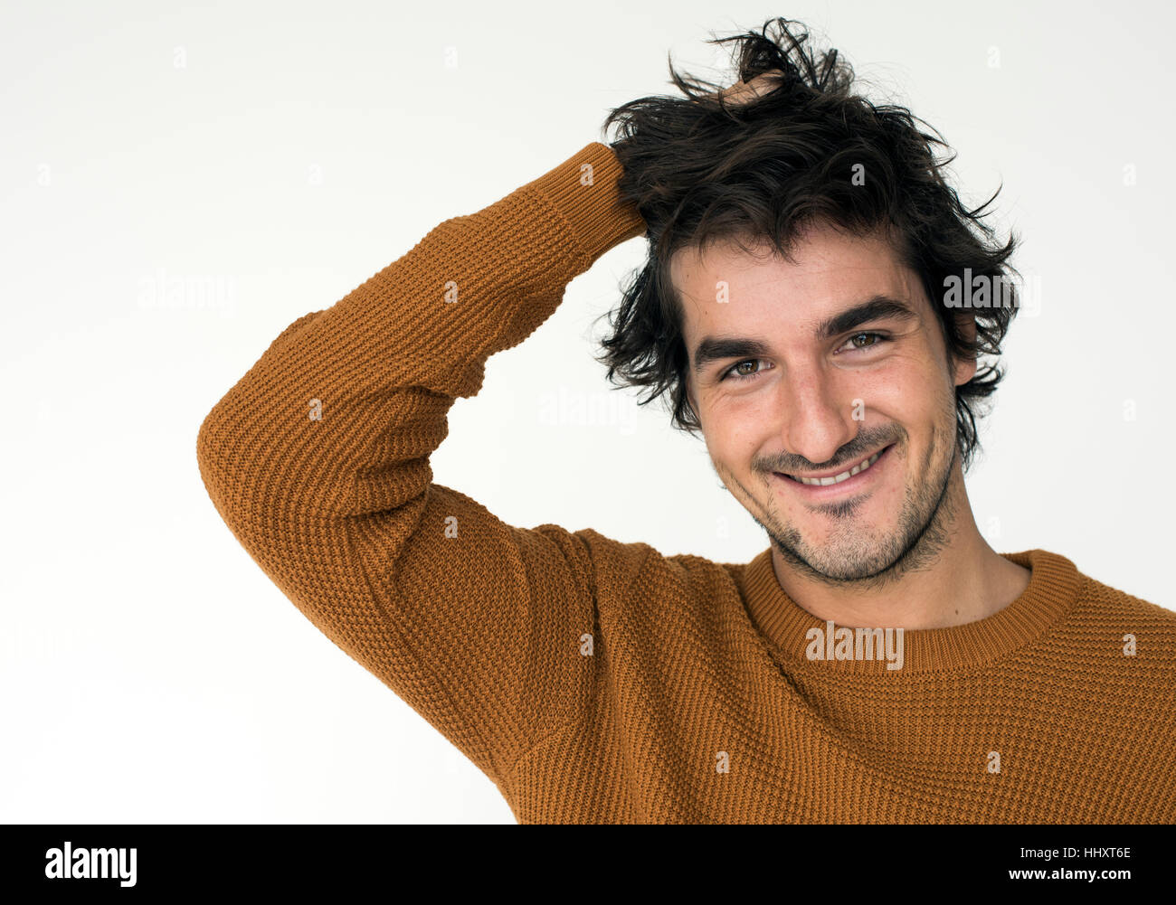 Man Cheerful Smiling Portrait Concept Stock Photo - Alamy