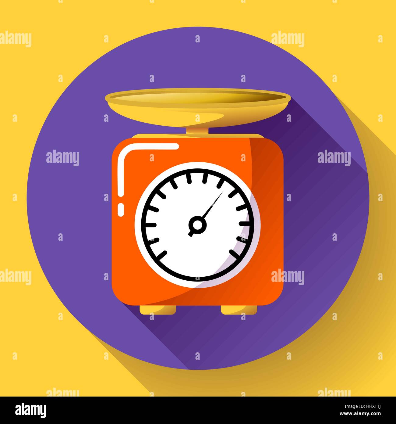 Kitchen scales weighing food Stock Vector Images - Alamy