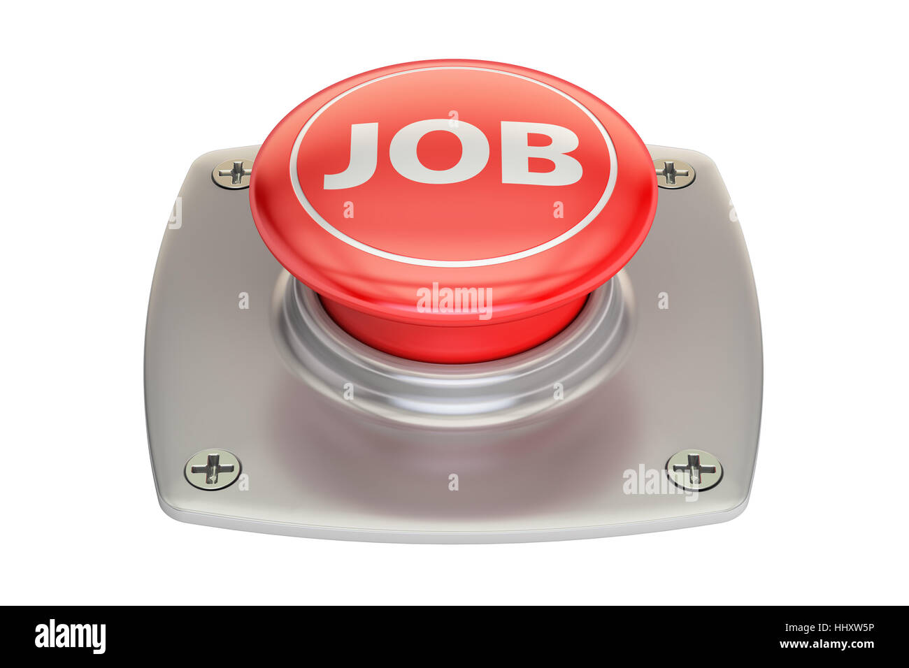 Job button, 3D rendering isolated on white background Stock Photo - Alamy