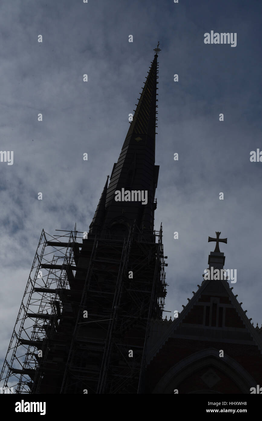 Scaffolding church spire construction hi-res stock photography and ...