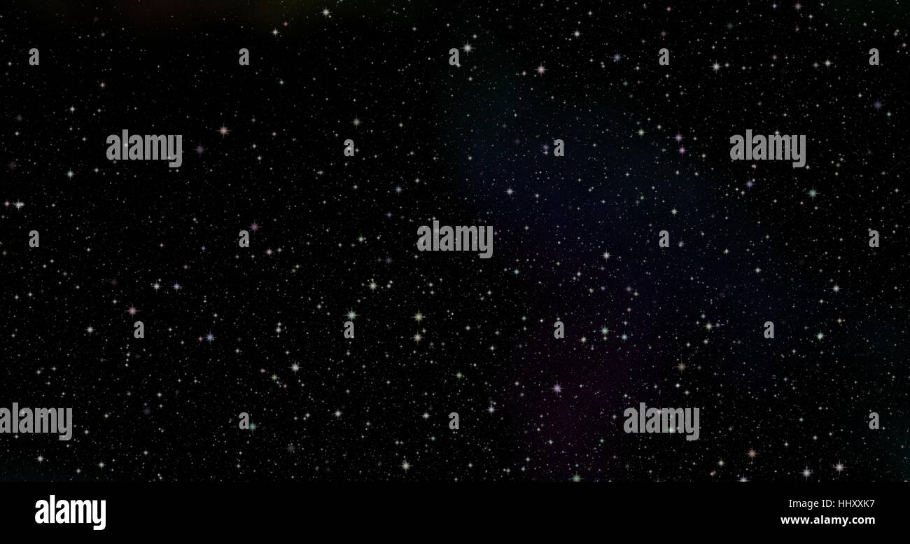 Starry outer space. Panoramic looking into deep space. Dark night sky ...