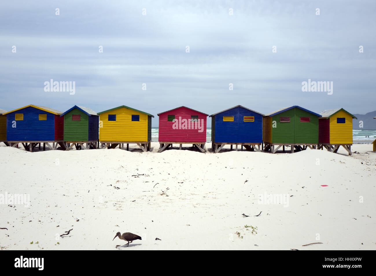 Beach huts at Muizenberg beach, South Africa Stock Photo - Alamy
