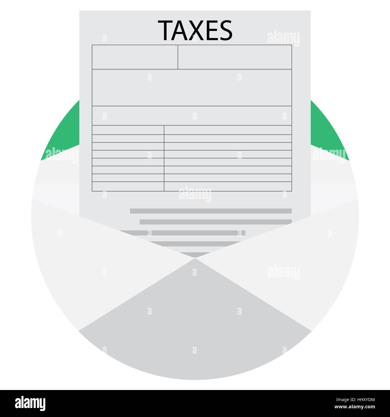 Tax form document finance vector Cut Out Stock Images & Pictures - Alamy