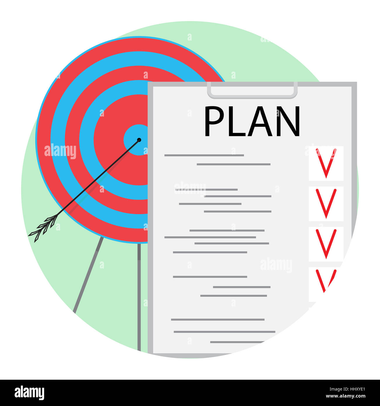 Implementation of plan icon vector. Business strategy management ...