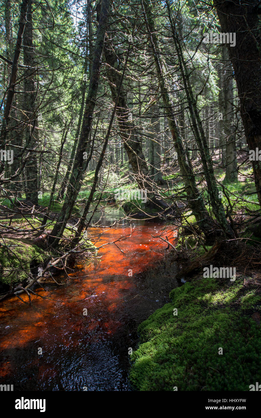 Clean red stream Stock Photo - Alamy