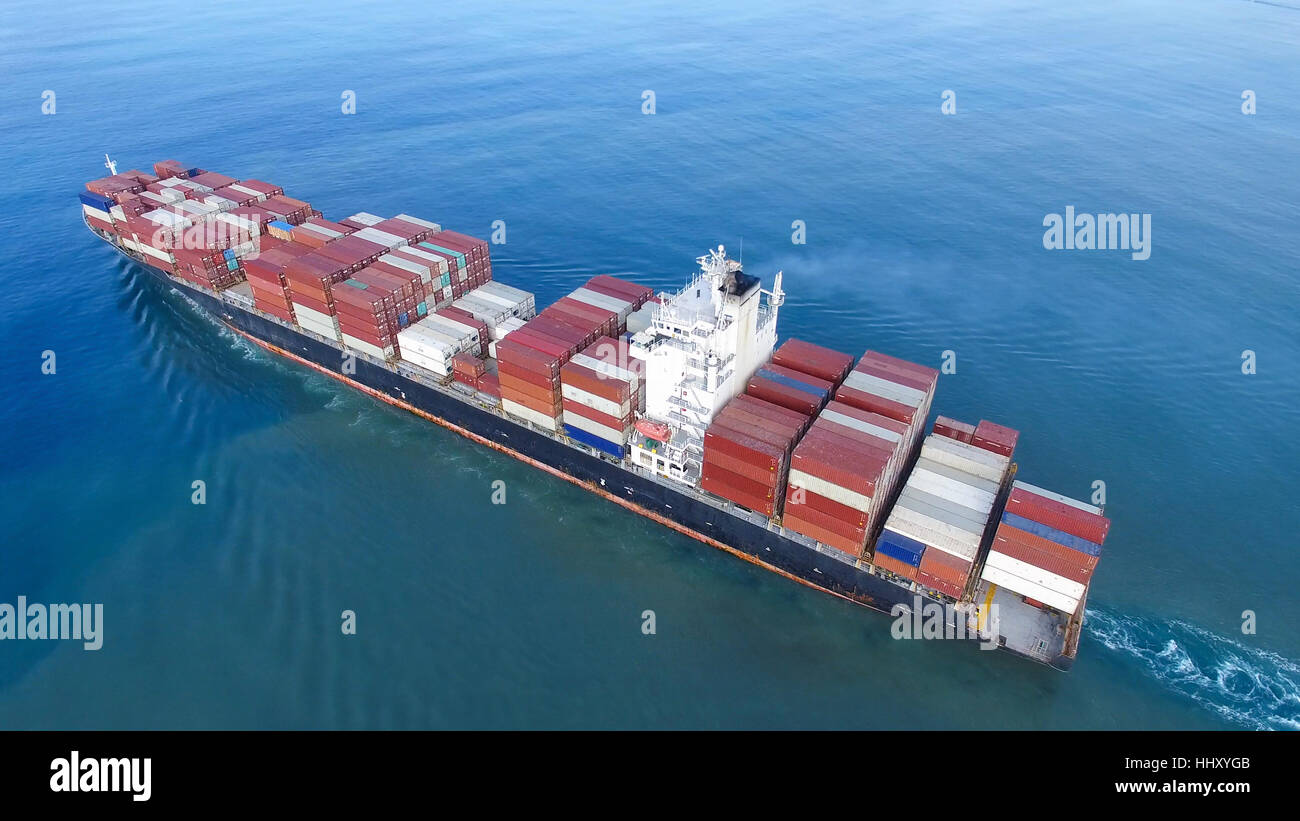 Shipping container ship anchor hi-res stock photography and images - Alamy