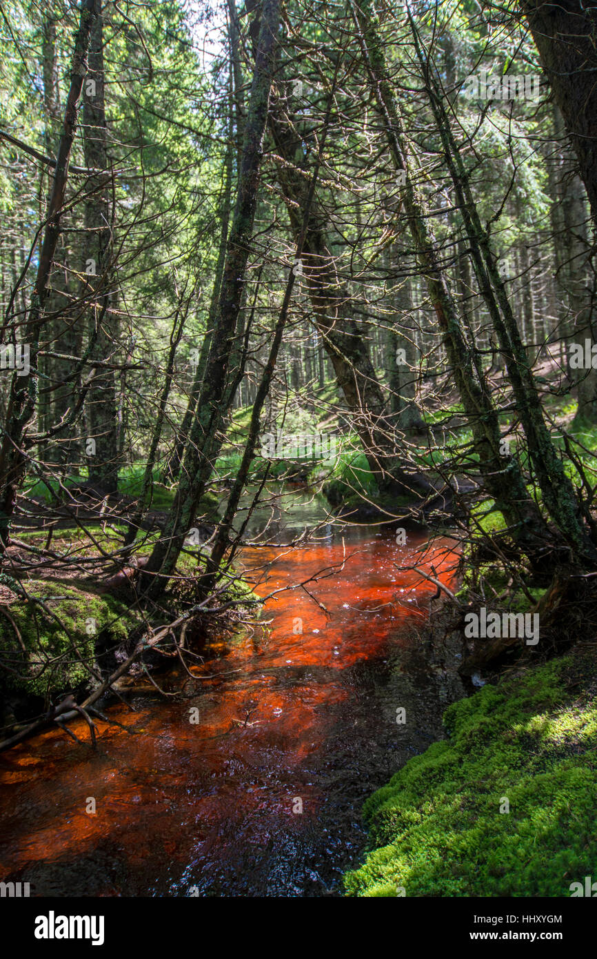 Clean red stream Stock Photo - Alamy