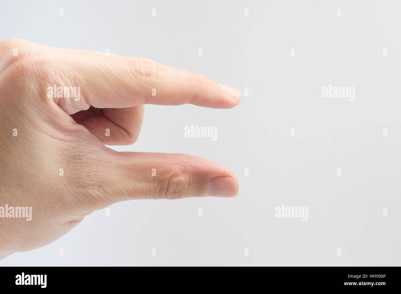 Fingure size or scale posture isolate on white background for design ...