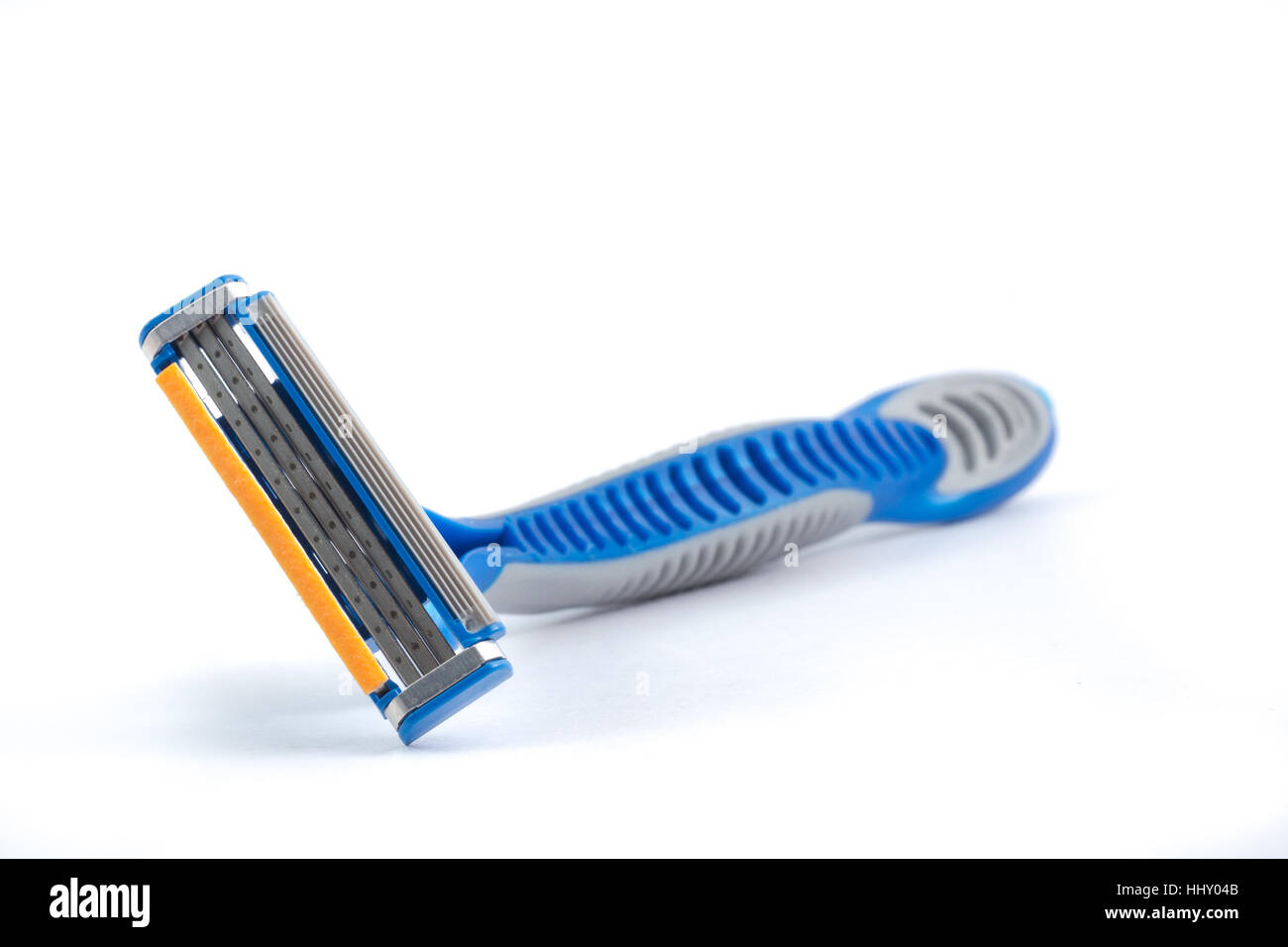shaving razor tri blade isolated on a white background Stock Photo - Alamy