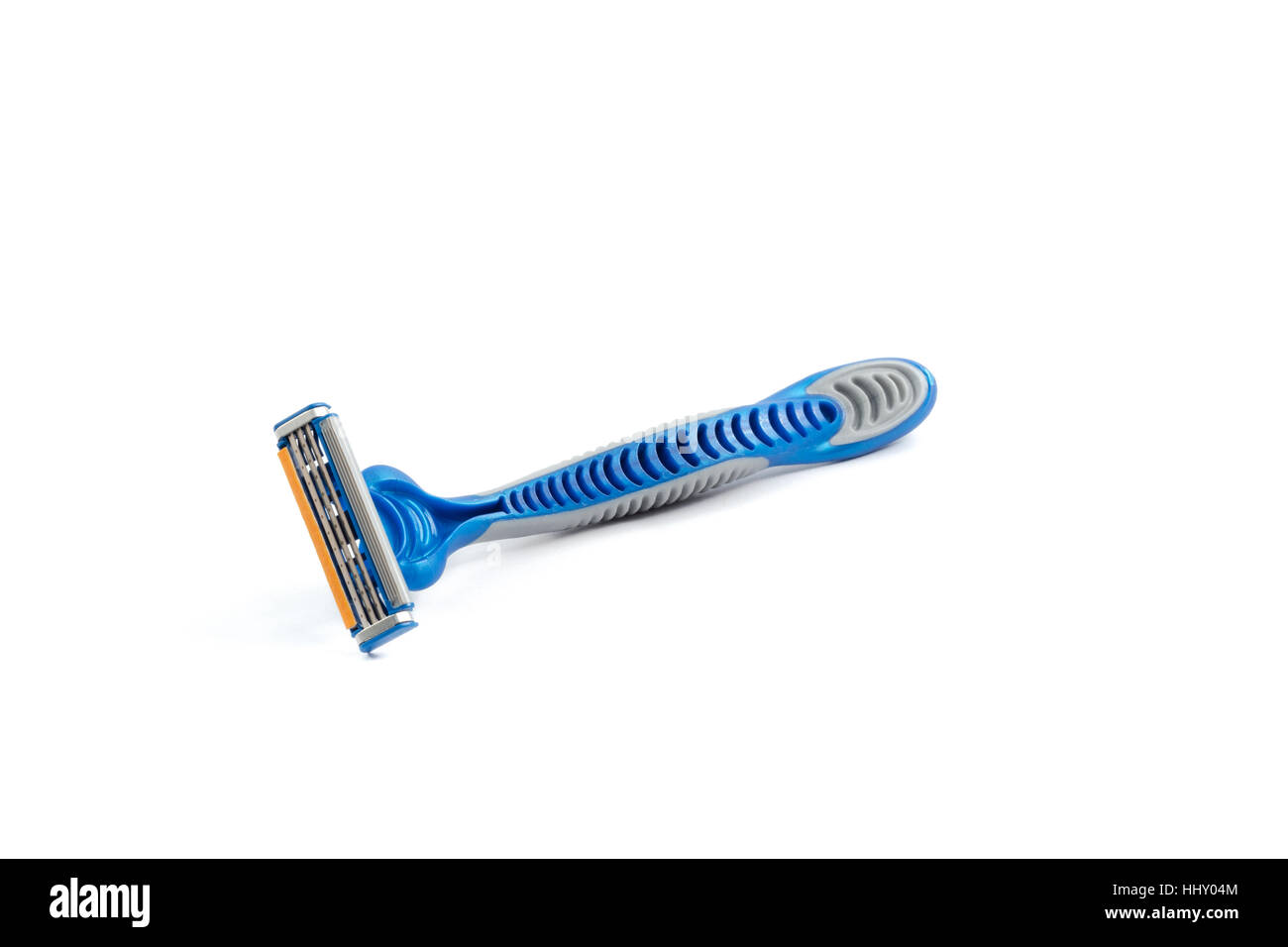 shaving razor tri blade isolated on a white background Stock Photo - Alamy