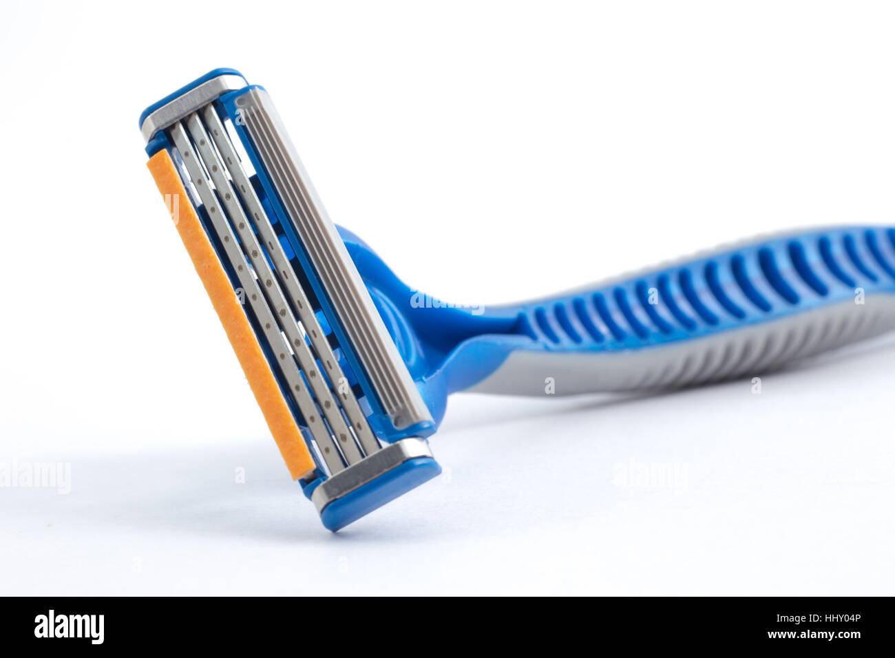 shaving razor tri blade isolated on a white background Stock Photo - Alamy