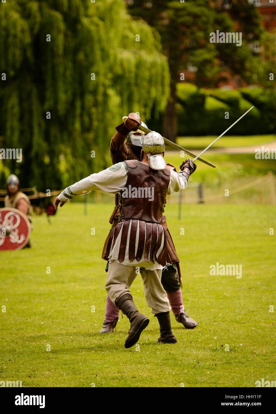 Two ancient british soldiers in combat Stock Photo - Alamy