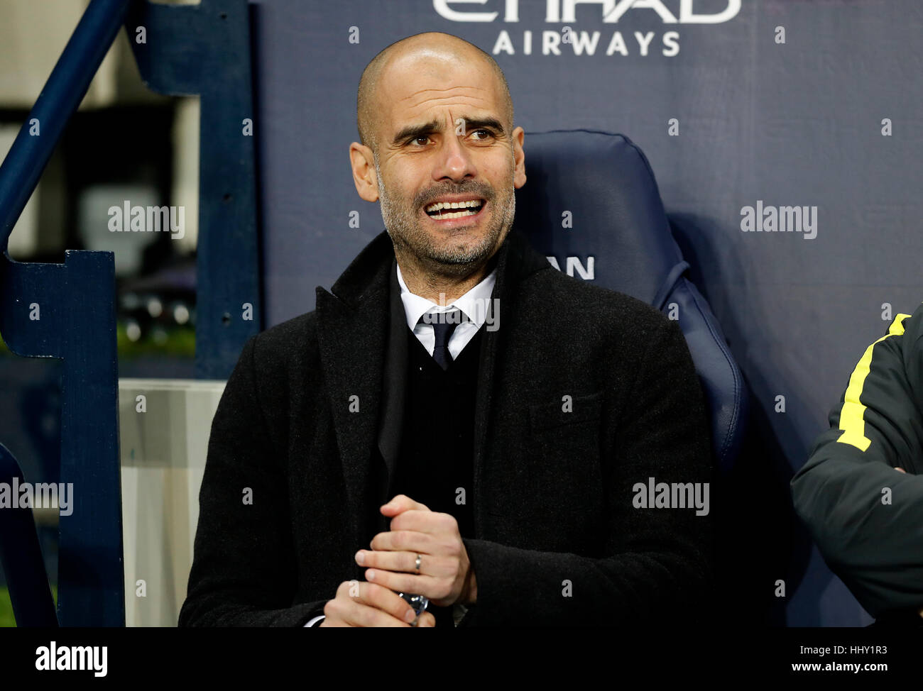 Manchester City manager Pep Guardiola during the Premier League match ...