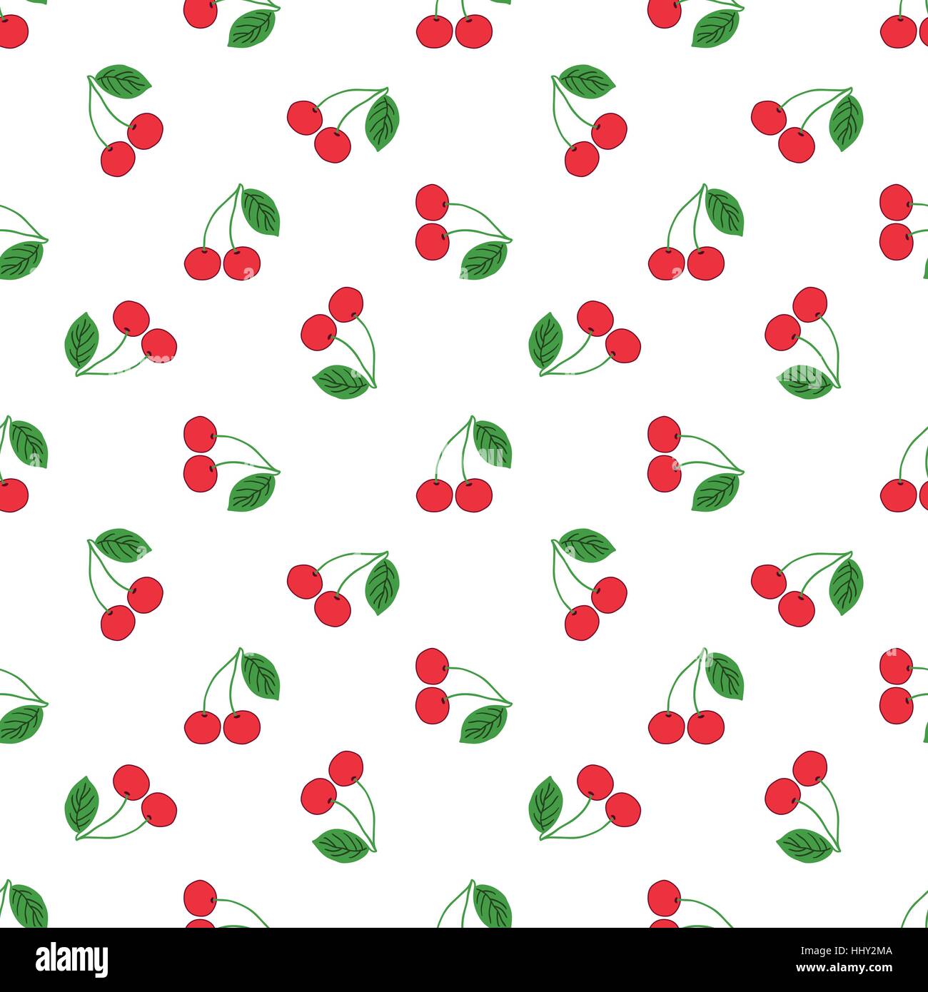 Background cherries leaves on Stock Vector Images - Alamy