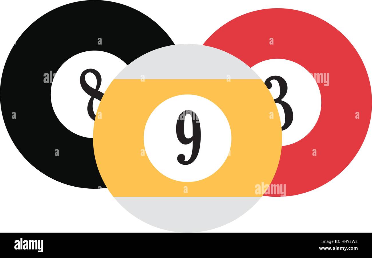 Pool ball hit cue ball Stock Vector Images - Alamy