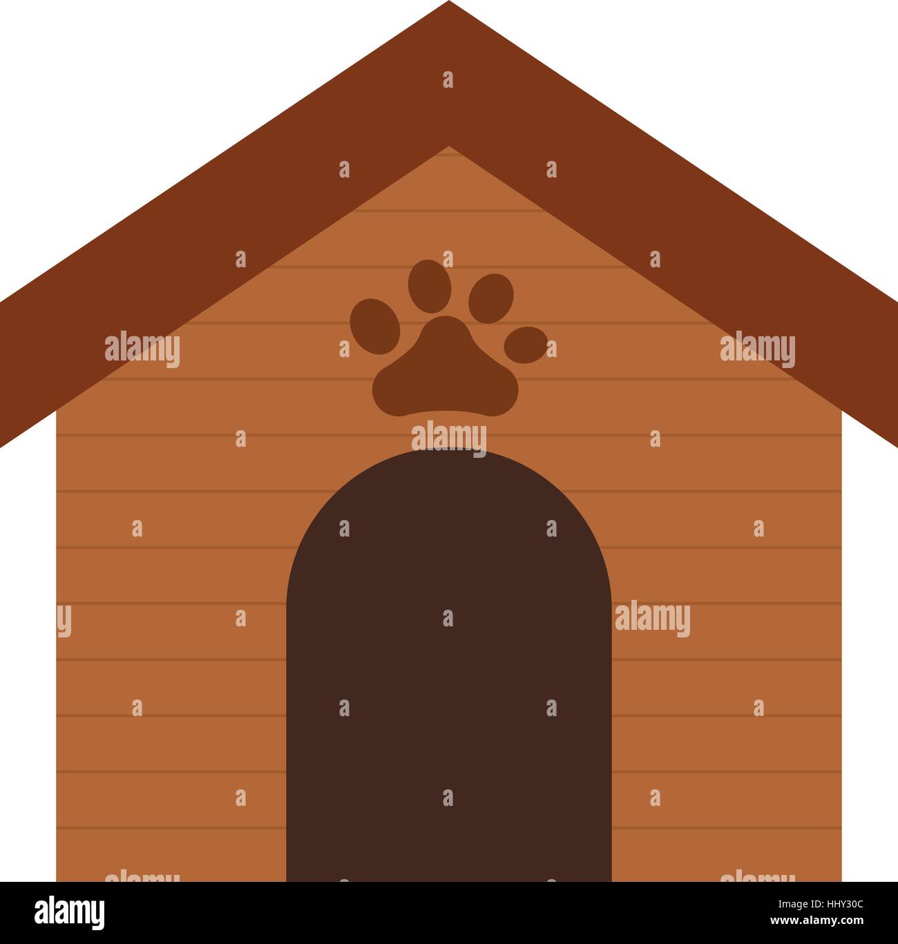 wooden house dog paw print pet Stock Vector Image & Art - Alamy