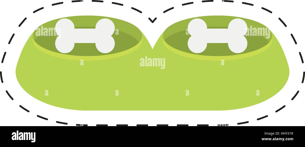 Metal bowl pet food Stock Vector Images - Alamy