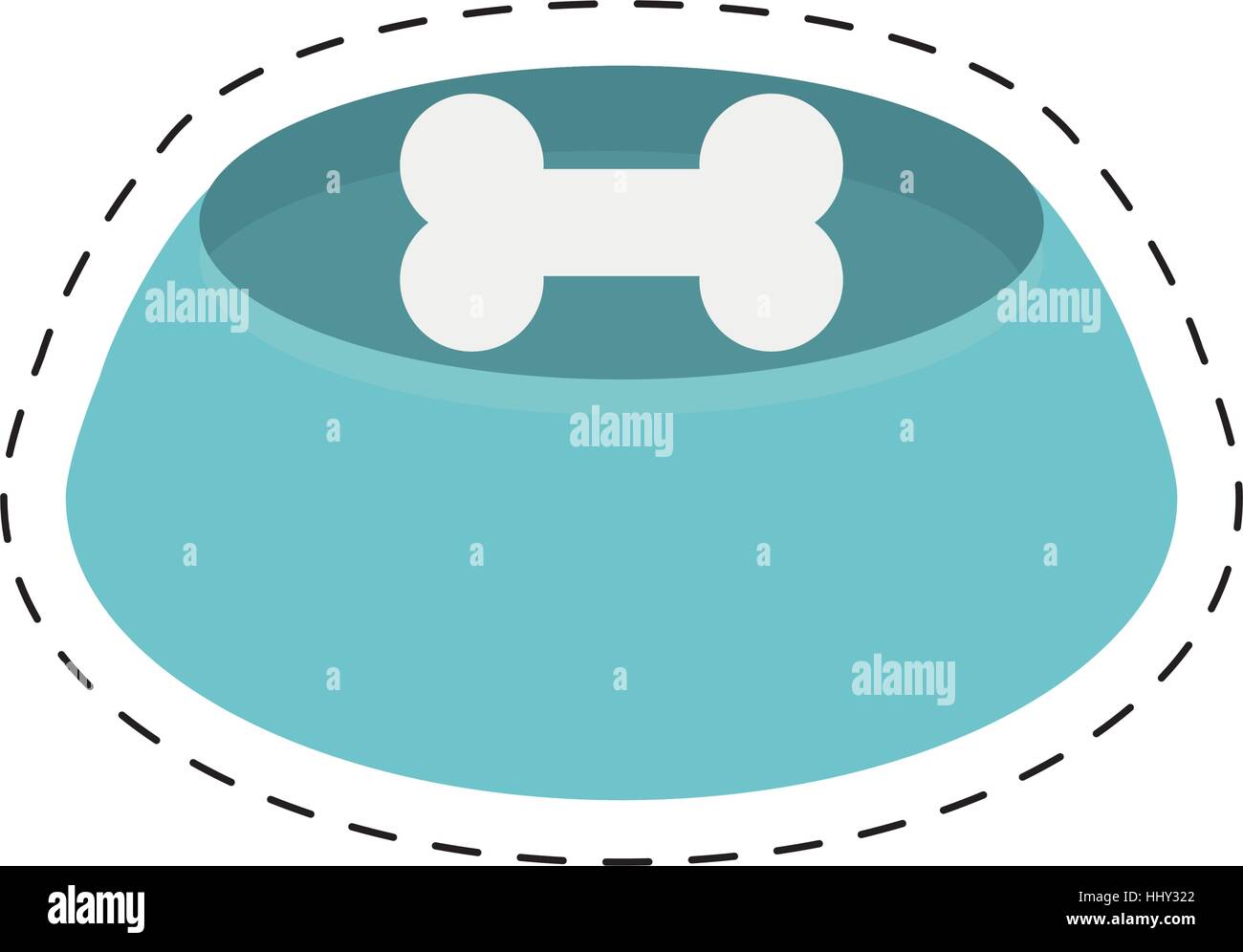 Bowl dog treat toy Stock Vector Images - Alamy