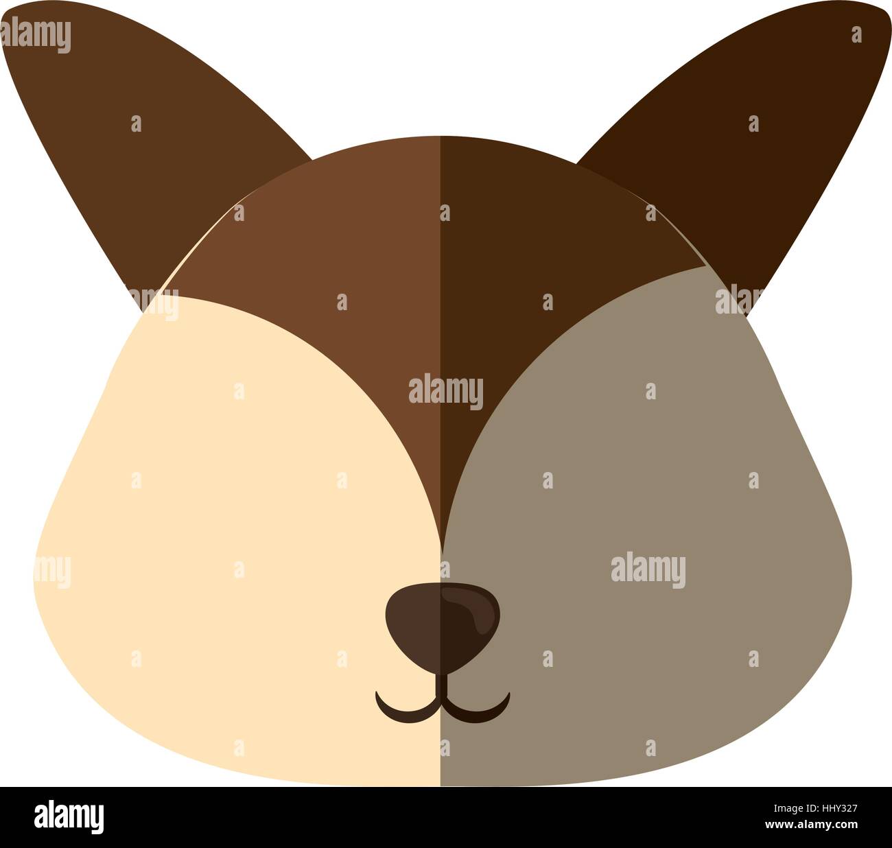 head dog brown ears shadow Stock Vector Image & Art - Alamy