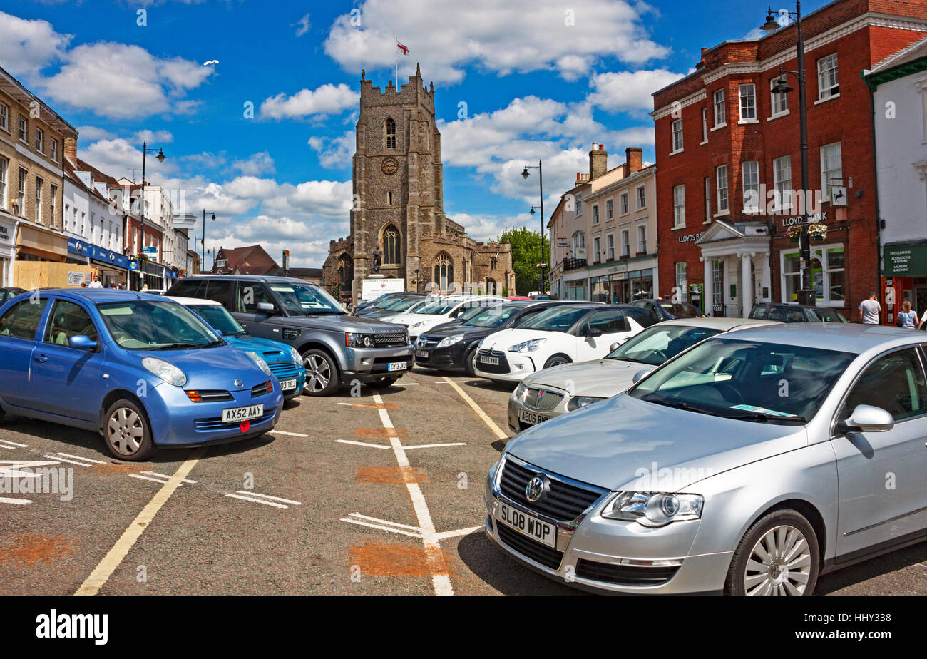 The market square in Sudbury, Suffolk Stock Photo - Alamy